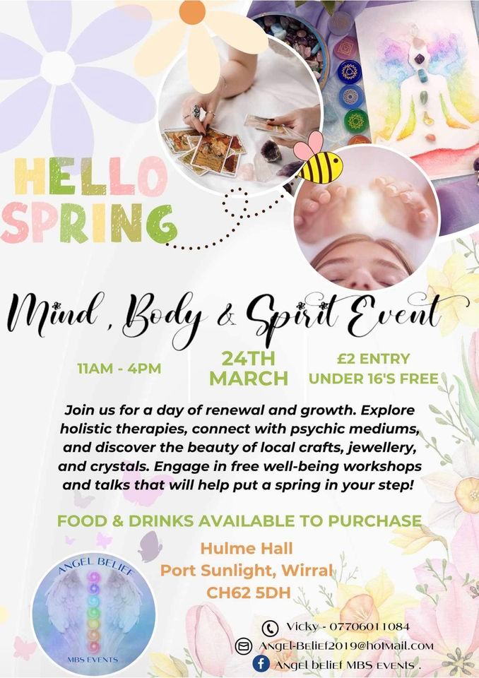 Mind, Body & Spiritual event , Hulme Hall Wedding & Function Suite, Birkenhead, March 24 2024 ...