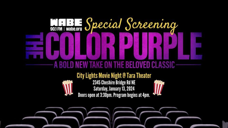 WABE City Lights Movie Night: The Color Purple (2023), Tara Theatre ...