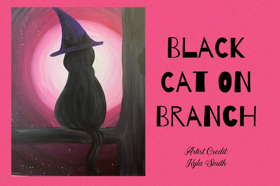 Beyond The SpectrumAcrylic Painting : Black Cat on A Branch with Kyla ...