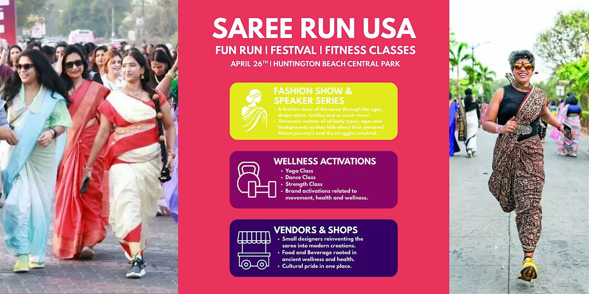 Saree Run USA, Huntington Beach Central Library, 26 April 2026 | AllEvents