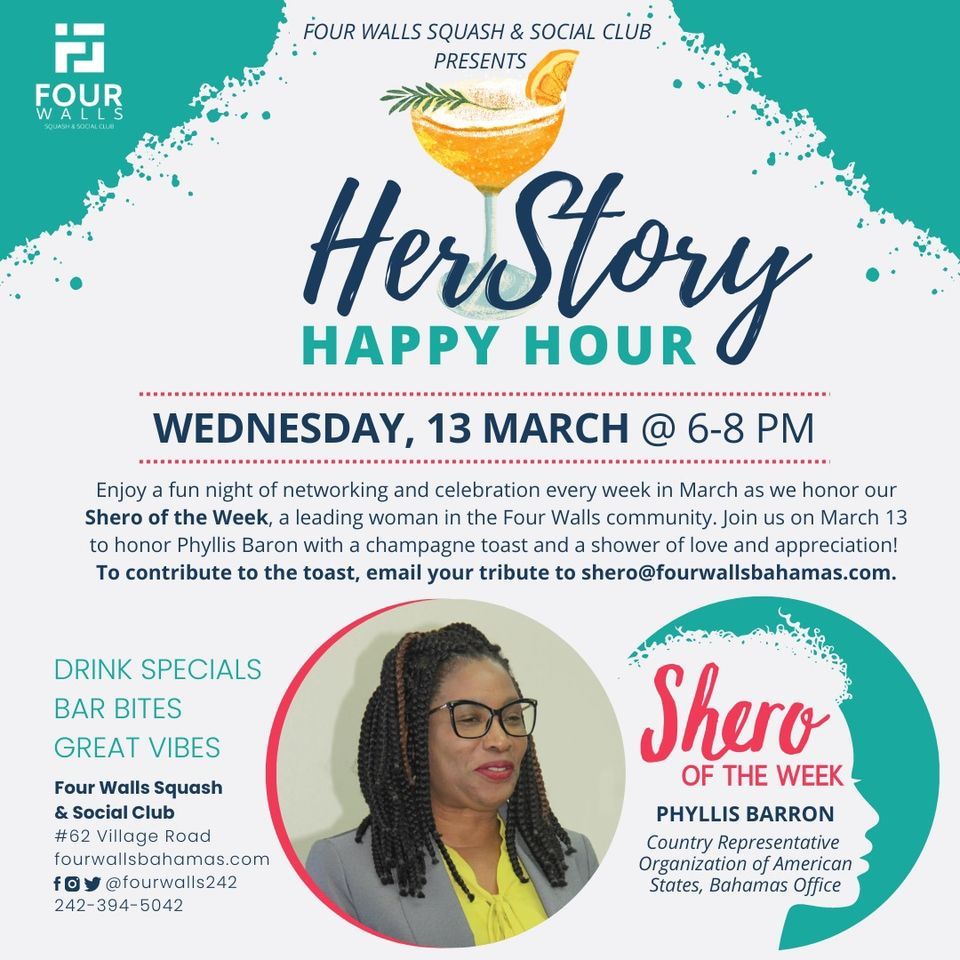 Her Story Happy Hour - Phyllis Baron , Four Walls Squash & Social Club ...