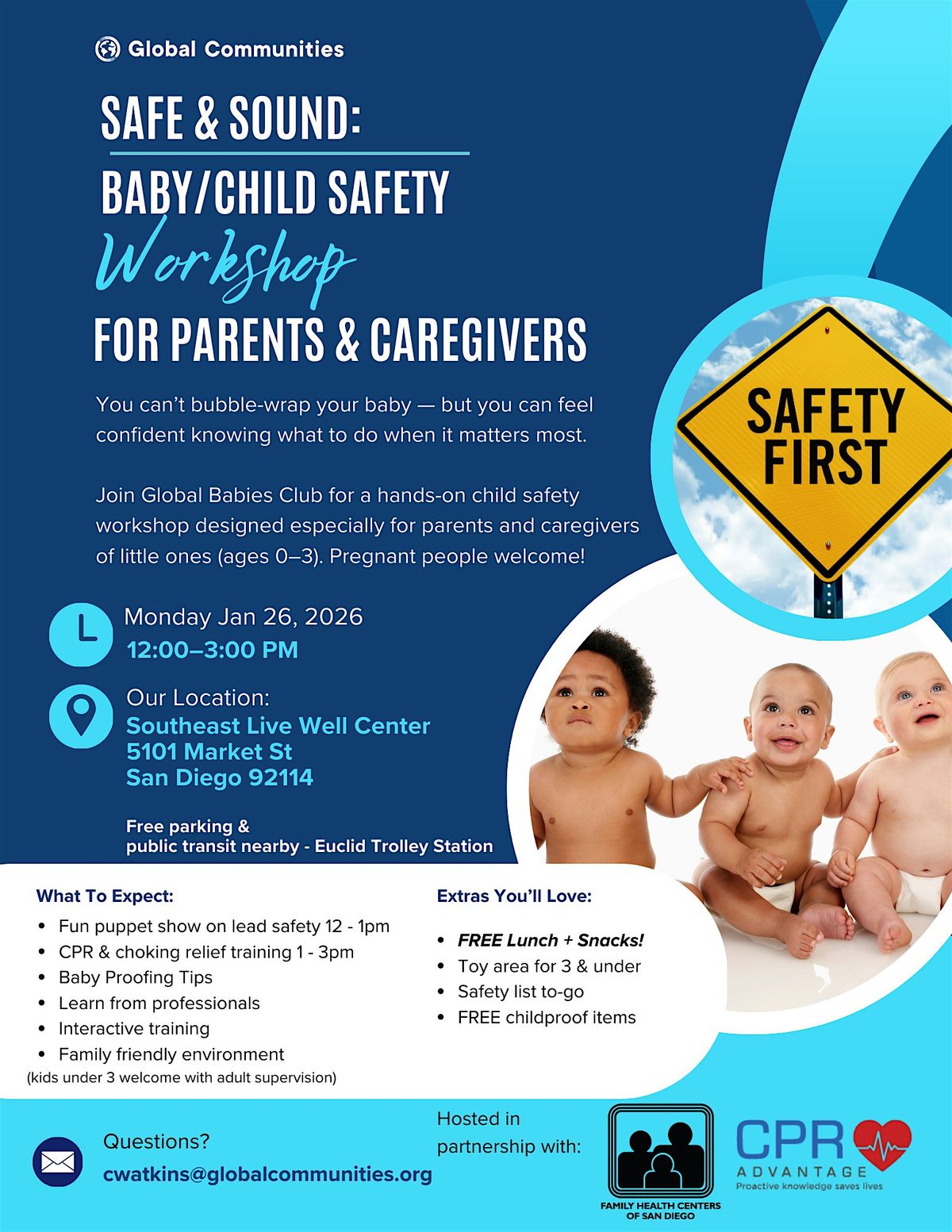 Baby / Child Safety Parent Workshop, 5101 Market St, San Diego, 26 ...