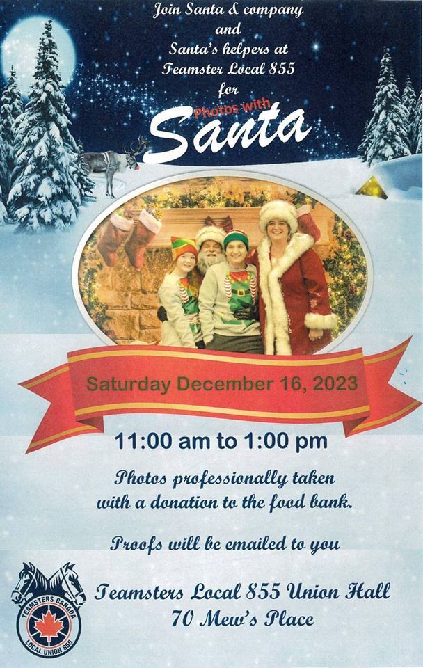 Santa Photos , Teamsters Local 855 Newfoundland and Labrador, St. John ...