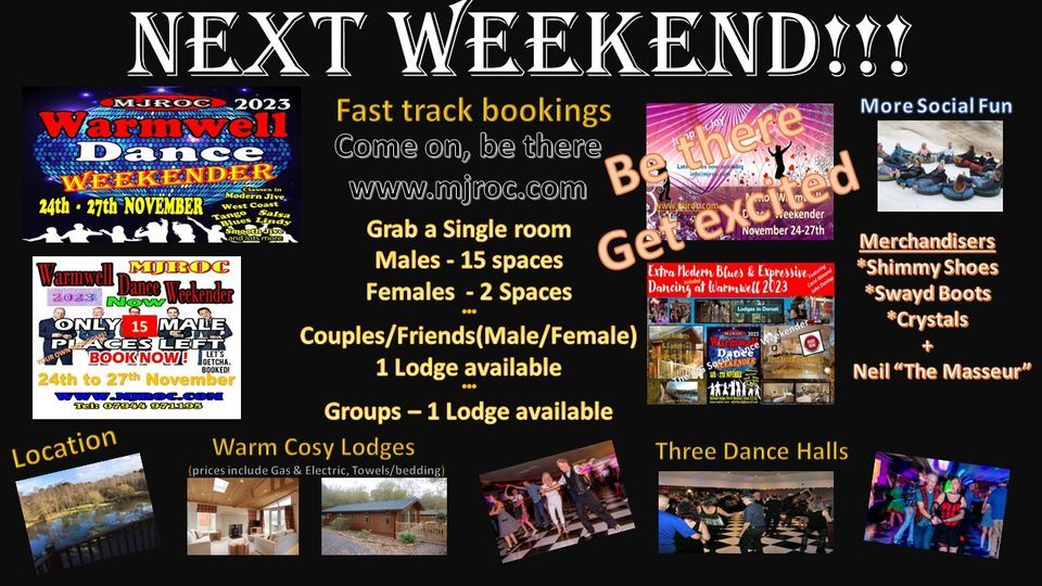 MJRoc Warmwell Dance Weekender - Dorset- 24th-27th November, Warmwell Holiday Park, Wareham, 24 ...