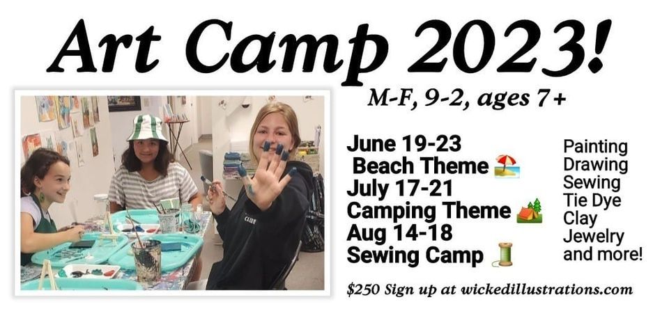 June Art Camp, Wicked Illustrations Studio and Gallery, Lewiston, June ...