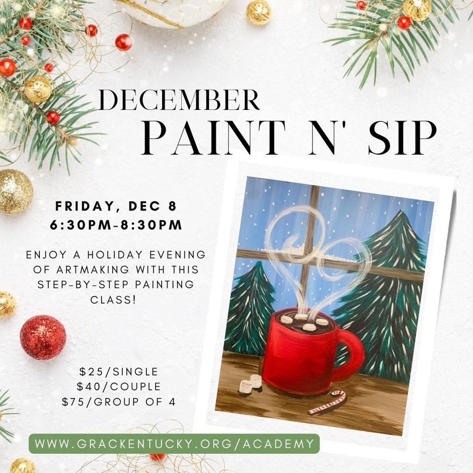 December Paint N Sip, Gateway Regional Arts Center, Preston, December 8 ...