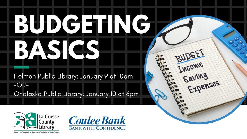 Budgeting Basics, Holmen Library, 9 January 2024 | AllEvents