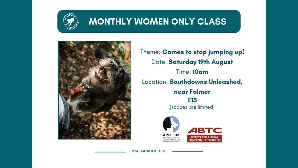 Women Only Class - Games to stop jumping up - August, Southdowns ...