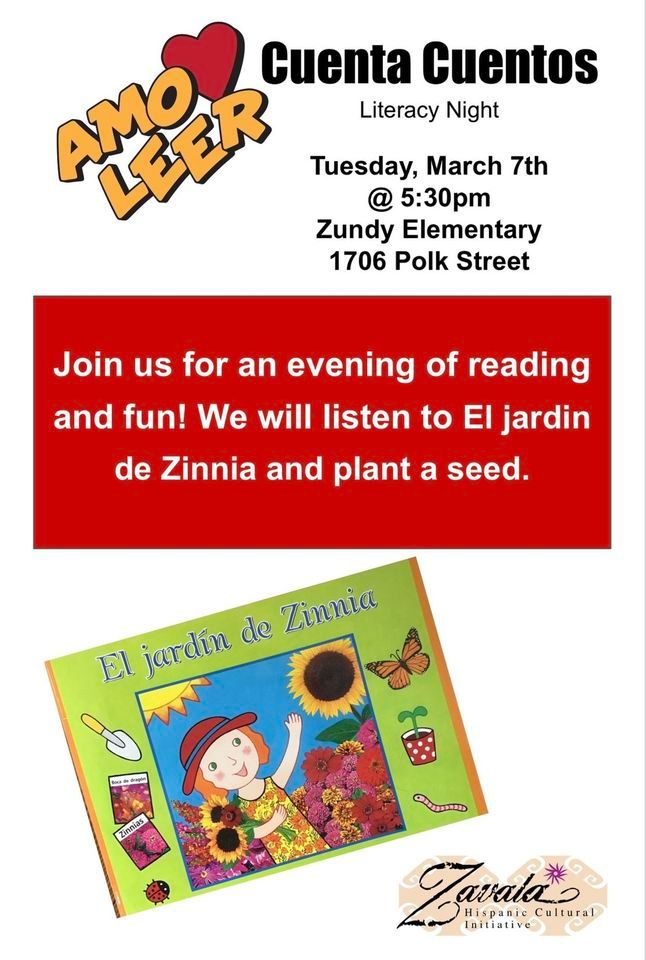Amo Leer Cuenta Cuentos Literacy Night, Zundy Elementary, Wichita Falls ...