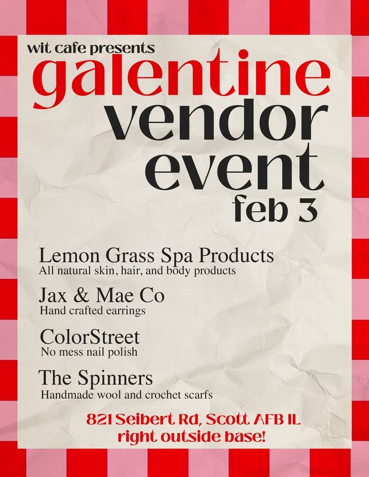 Galentine Vendor Event, WIT Boba Café, Scott Air Force Base, 3 February ...