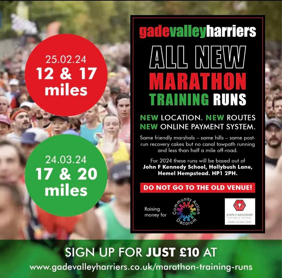 All New Gade Valley Harriers Marathon Training Runs, John F Kennedy ...
