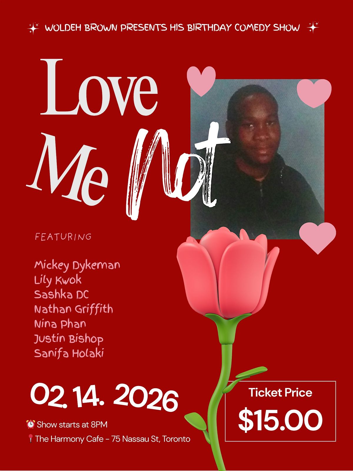 Love me NOT - Stand up Comedy Show, The Harmony Cafe/Bar, Toronto, 14 ...