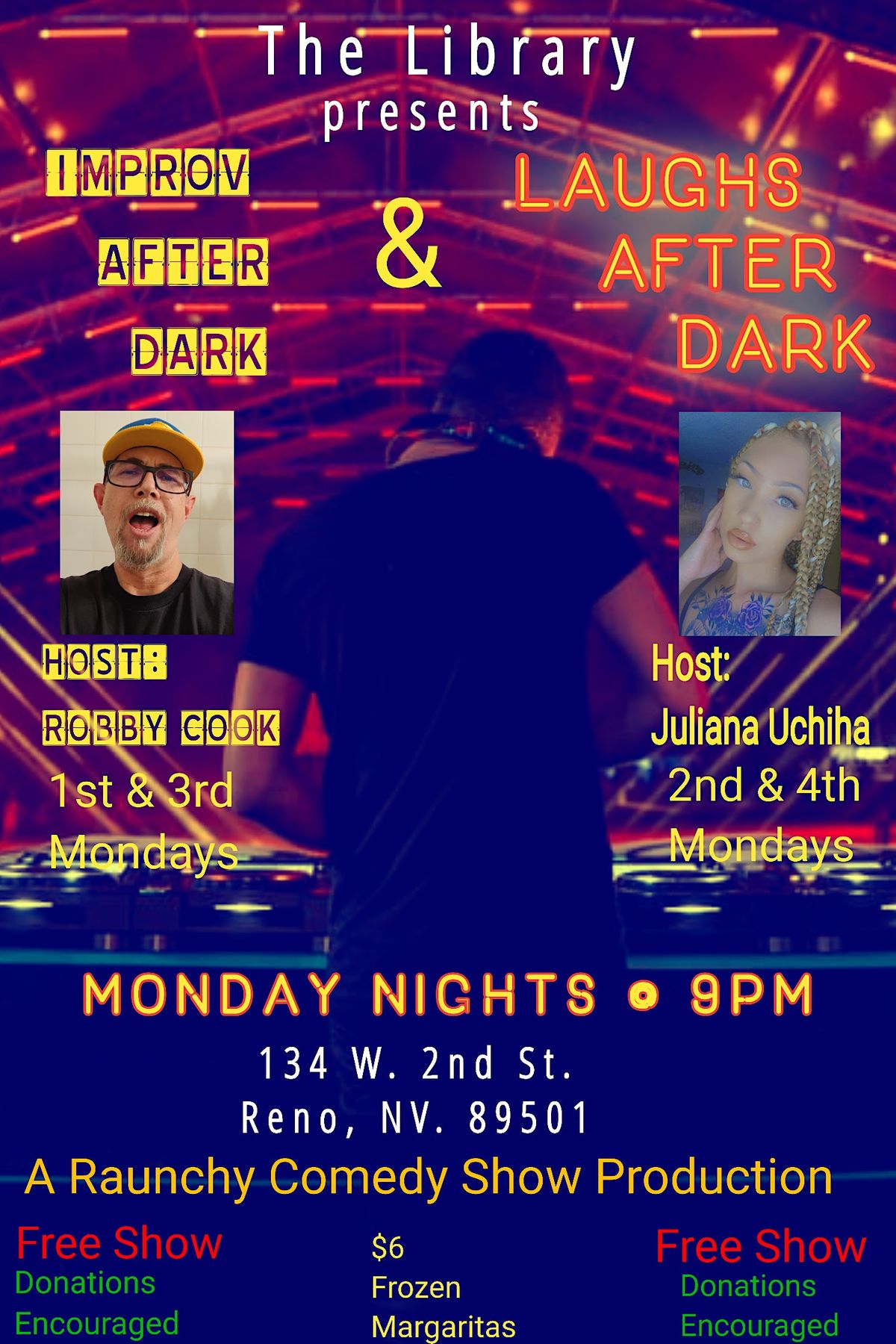 Laughs After Dark, The Library Tap House & Hookah Lounge, Reno, 15 May ...