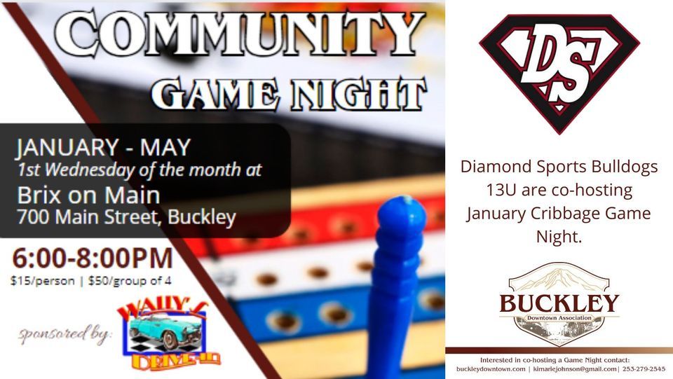 Buckley Community Game Night, Brix on Main, Buckley, January 3 2024 | AllEvents.in