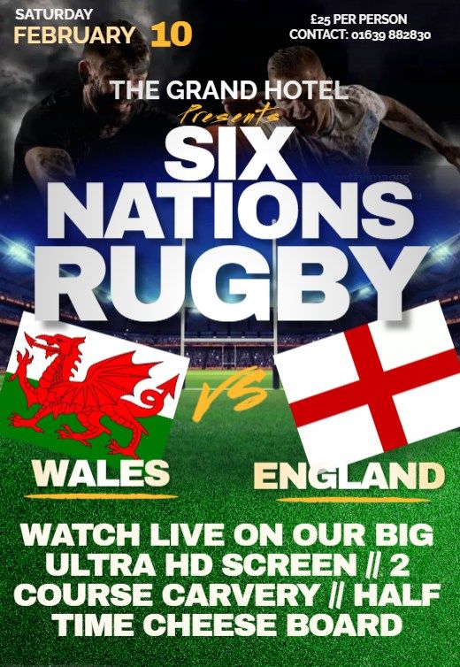 THE GRAND SIX NATIONS EVENT, The Grand Hotel, Port Talbot, February 10 ...