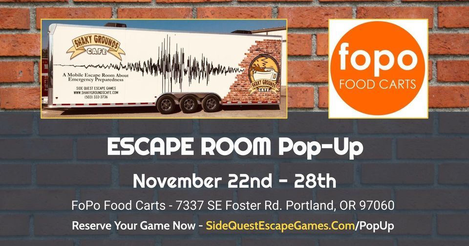 Escape Room Pop-Up: FoPo Food Carts, FOPO Food Carts, Portland, 22 ...