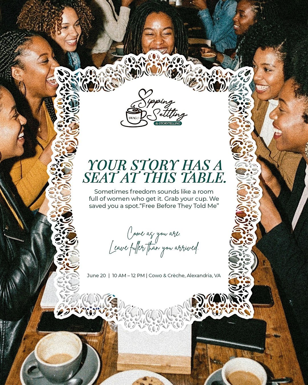 Sipping + Settling + Storytelling, Cowo & Créche, Alexandria, 20 June ...