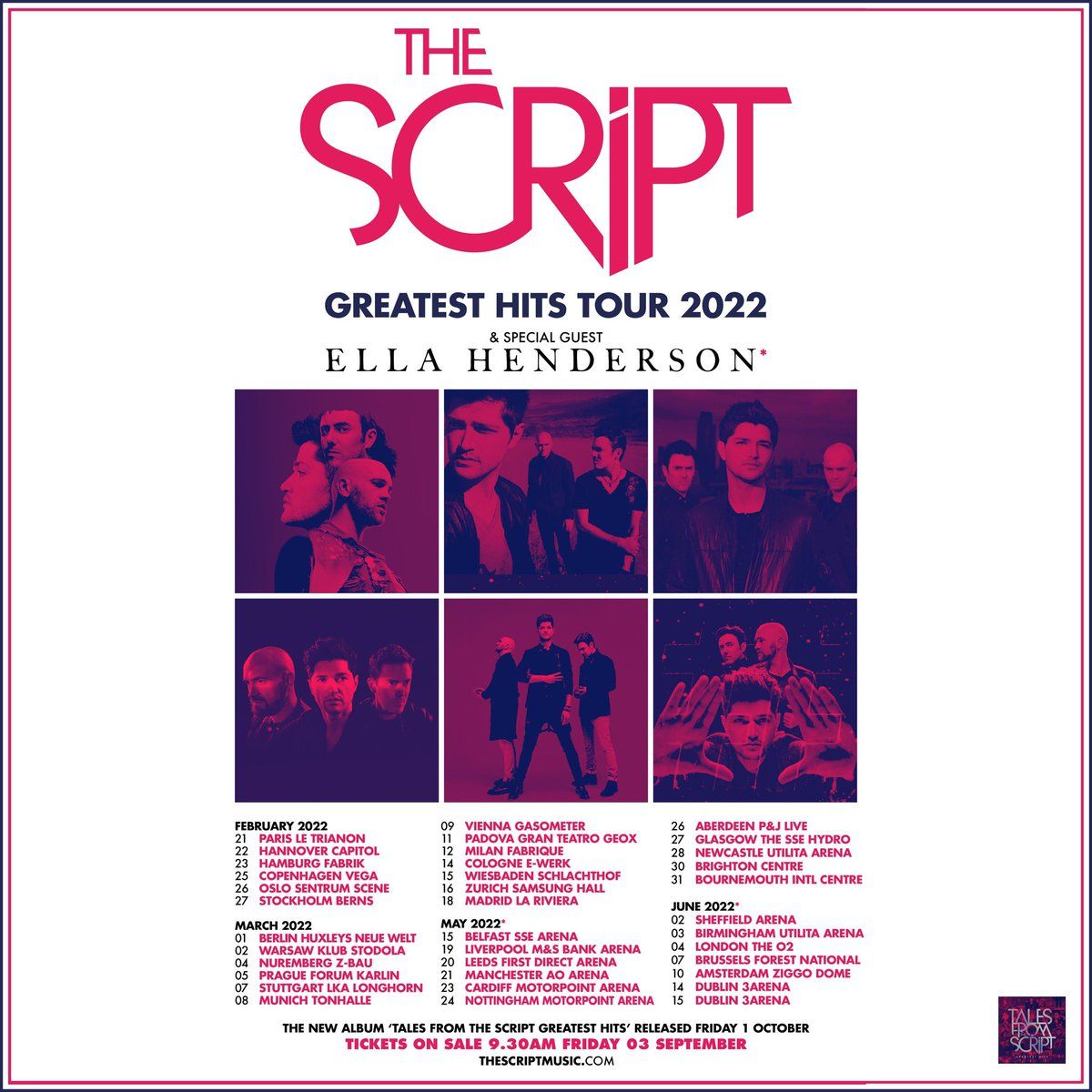 The Script Amsterdam Tickets, Ziggo Dome, Amsterdam, 7 December to 8 ...