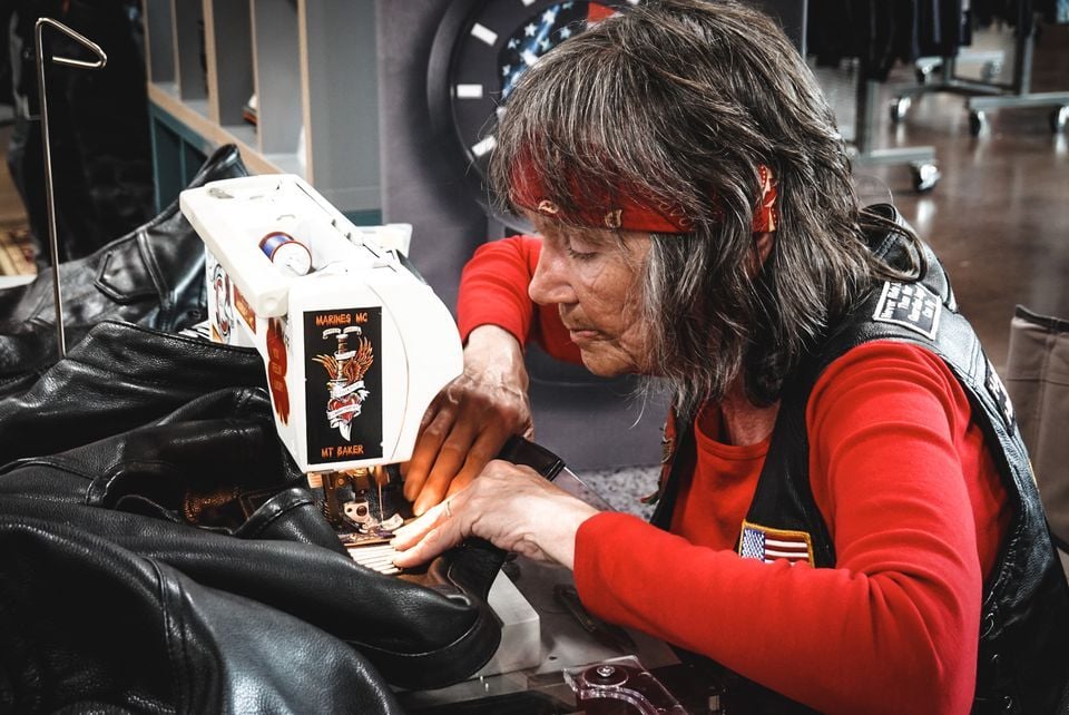 Patch Lady Diane at Eastside Harley, Eastside Harley Davidson, Bellevue ...