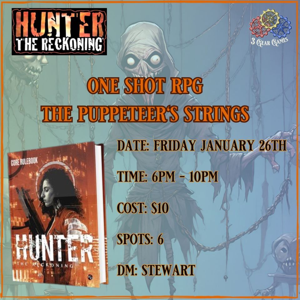 Hunter One Shot RPG: The Puppeteers Strings, 3 Gear Games / Studios ... Hunter One Shot RPG: The Puppeteers Strings, 3 Gear Games / Studios ...