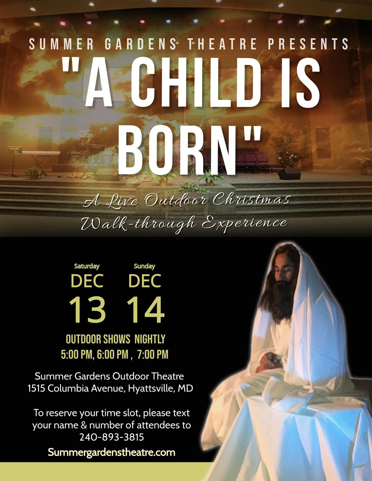 A Child Is Born! Free Outdoor Christmas Walk Through Event!, Summer ...