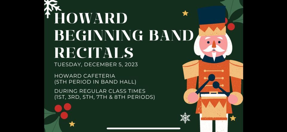 Howard Beginning Band Recitals! , Howard Junior High, Waxahachie, 5 ...