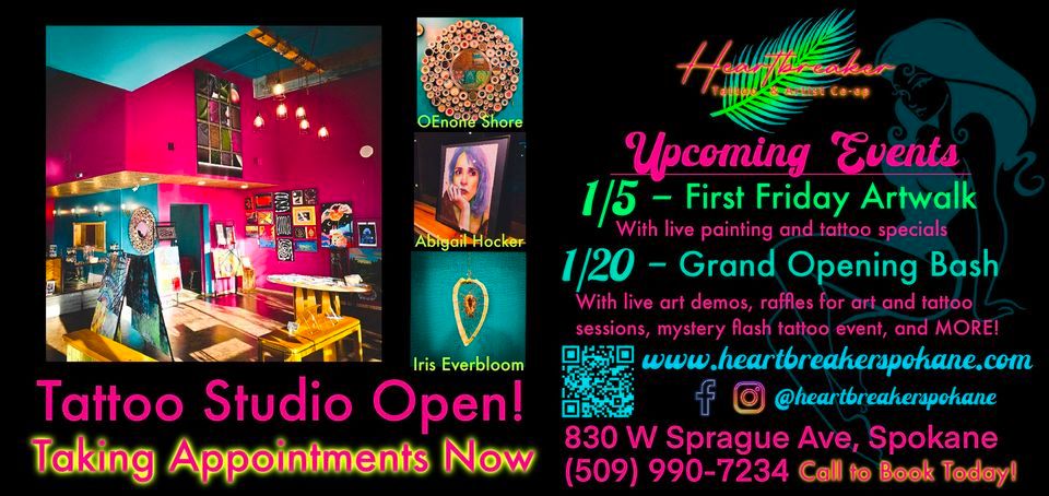First Friday Spokane Art Walk , 830 W Sprague Ave, Spokane, WA, January ...