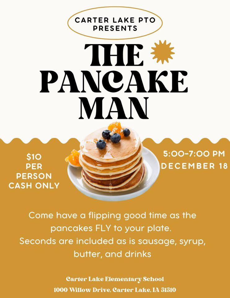 The Pancake Man Fundraiser, Carter Lake Elementary, 18 December 2023 ...