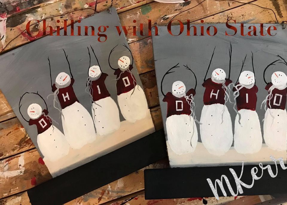 Chilling with Ohio State - Wood Snowman Hat , Kerr Farm Studio ...