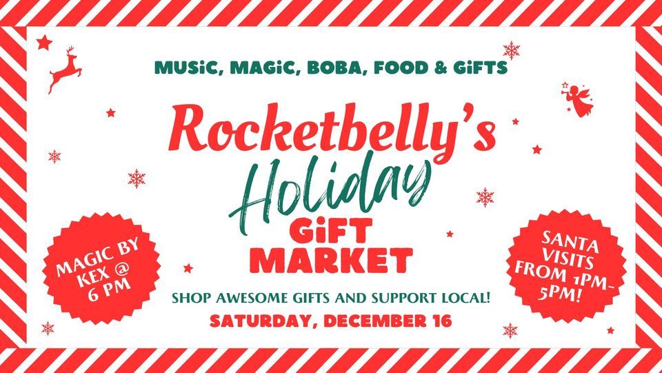 Rocketbellys 1st Holiday Gift Market!, Rocketbelly, Euless, 16 December to 17 December | AllEvents