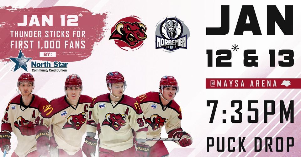 Minotauros vs. Norsemen, Maysa Arena, Minot, 12 January 2024 | AllEvents.in