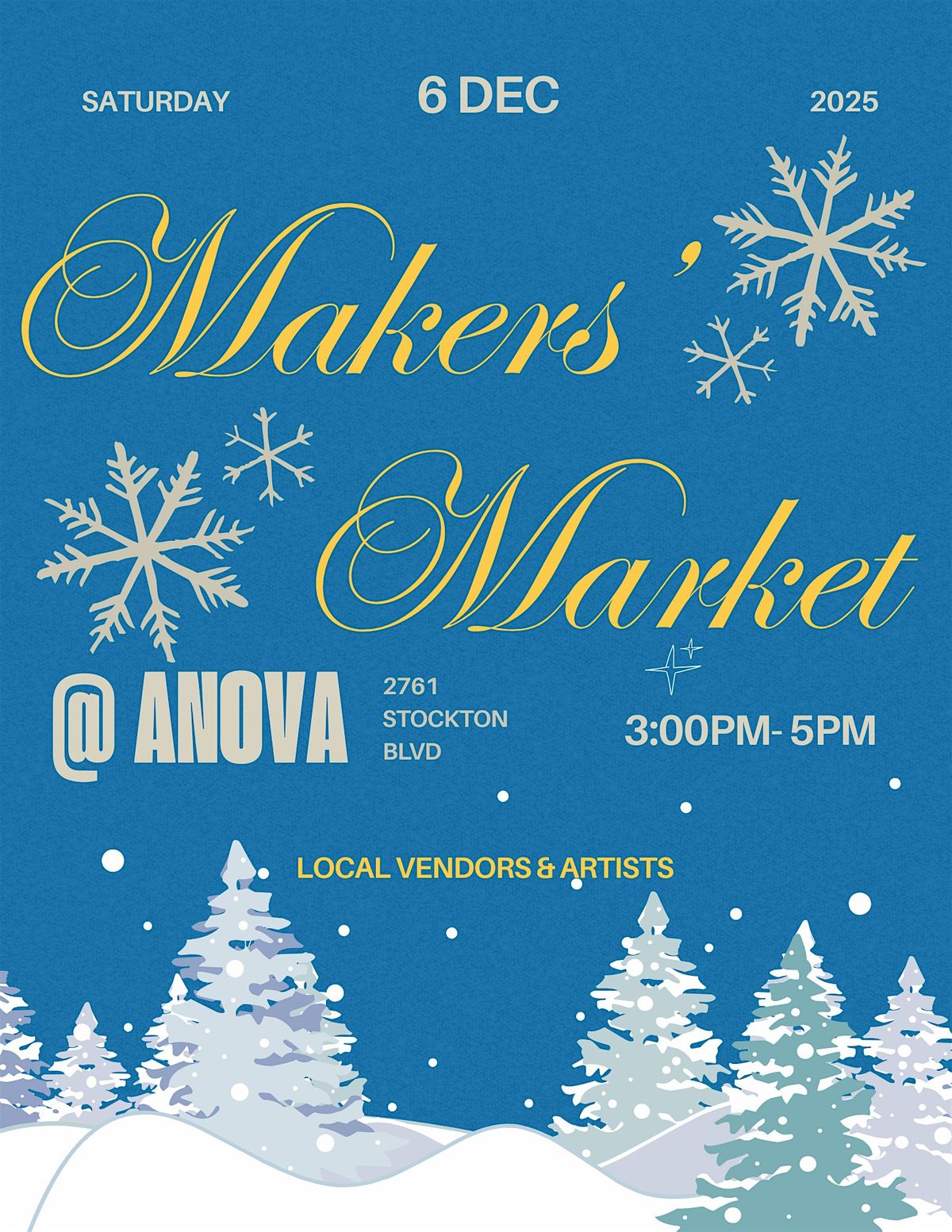 Winter Makers Market at ANOVA, 2761 Stockton Blvd, Sacramento, 6 December 2025 | AllEvents