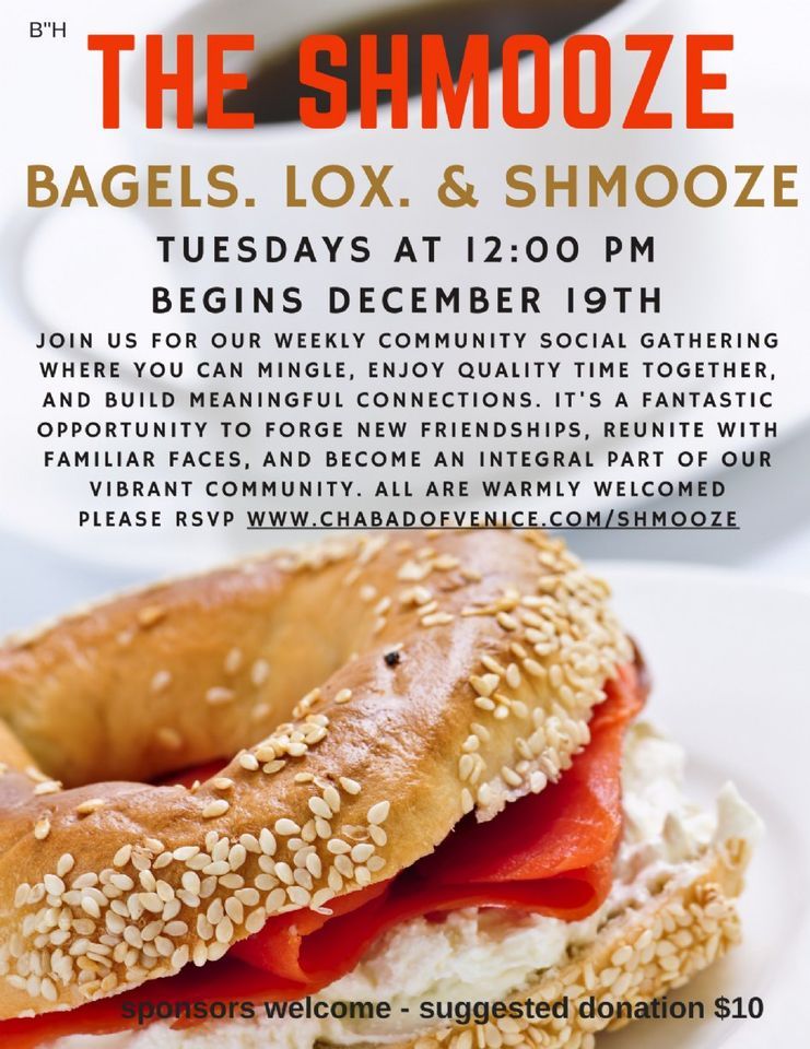 The Shmooze, Chabad of Venice & North Port, 26 December 2023 | AllEvents