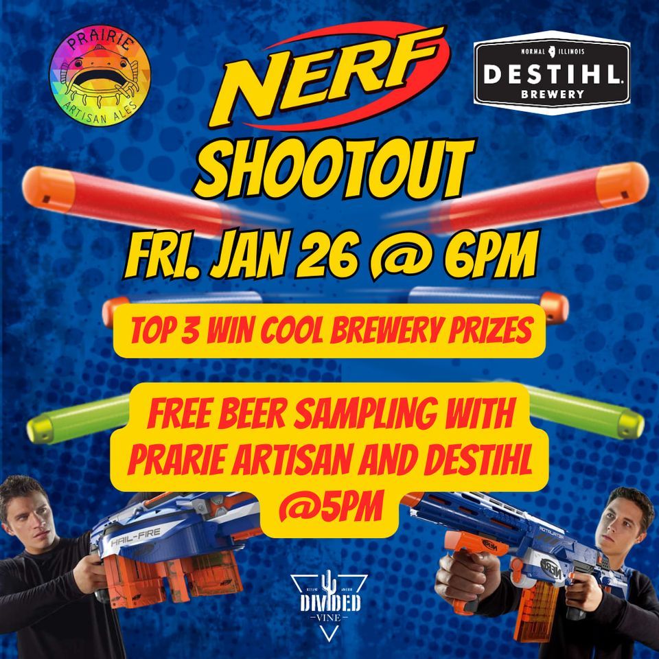 Nerf Shootout and Beer Sampling, Divided Vine, Gilbert, January 26 2024 ...