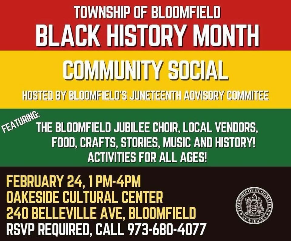 Black History Month Community Social, Oakeside Bloomfield Cultural ...