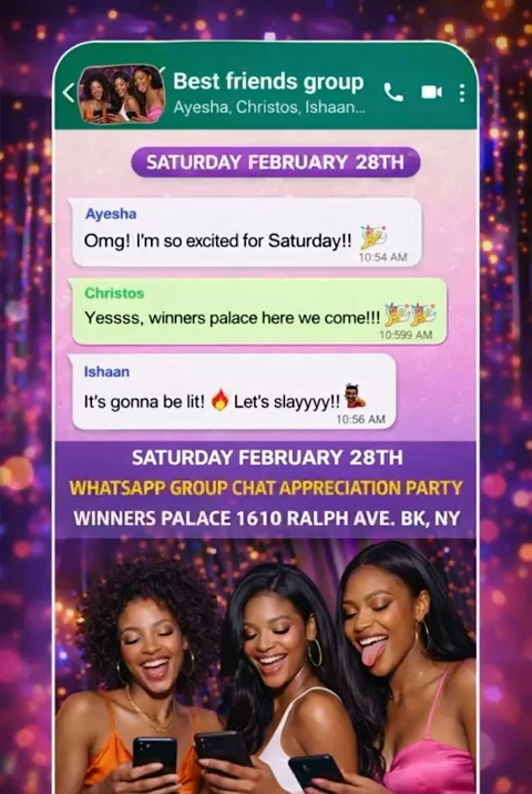 WHATS APP GROUP CHAT APPRECIATION PARTY, Winners Palace Event Hall ...