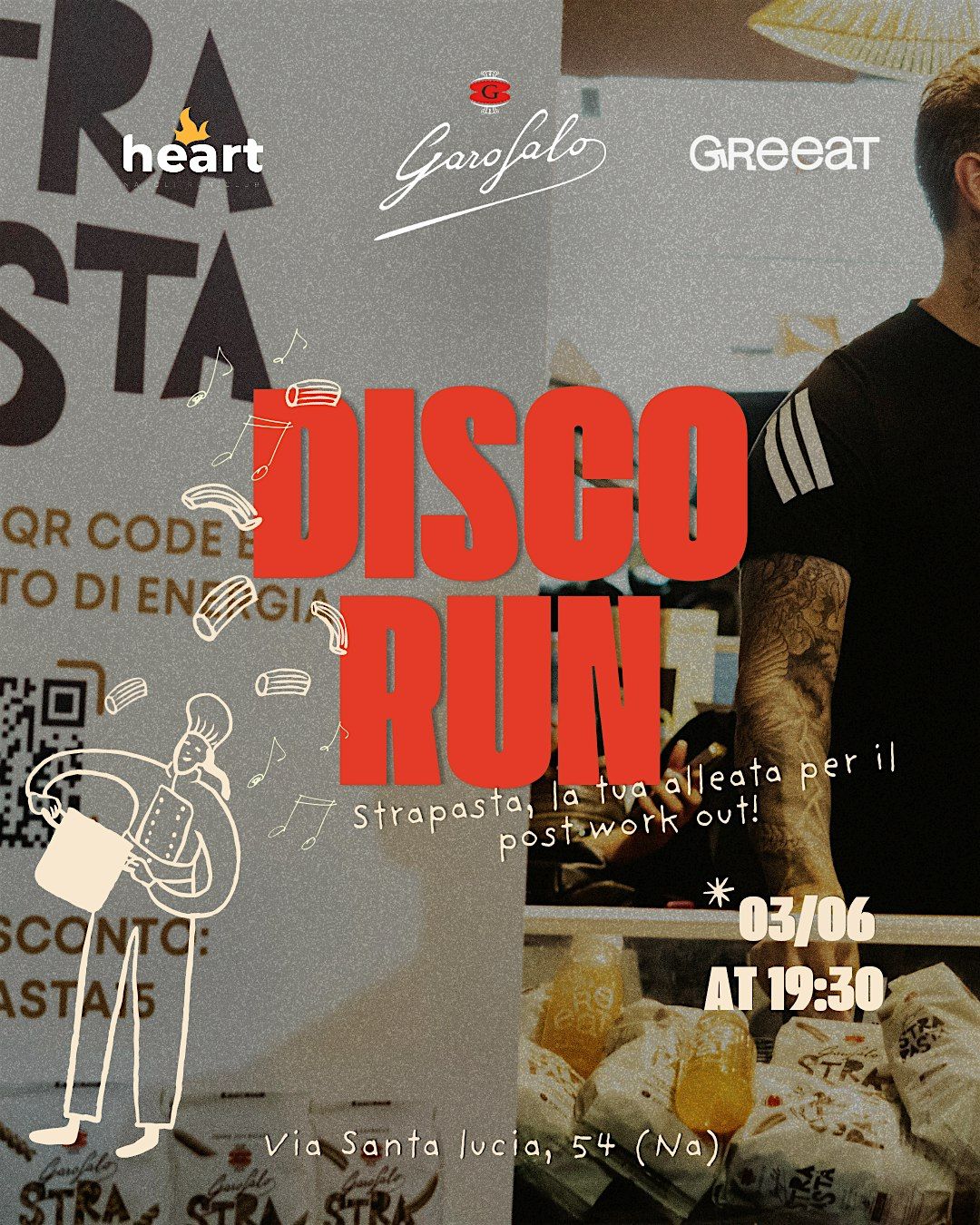 DISCO RUN | PASTA PARTY & DJSET, Greeat - eat well. live well. (Santa ...