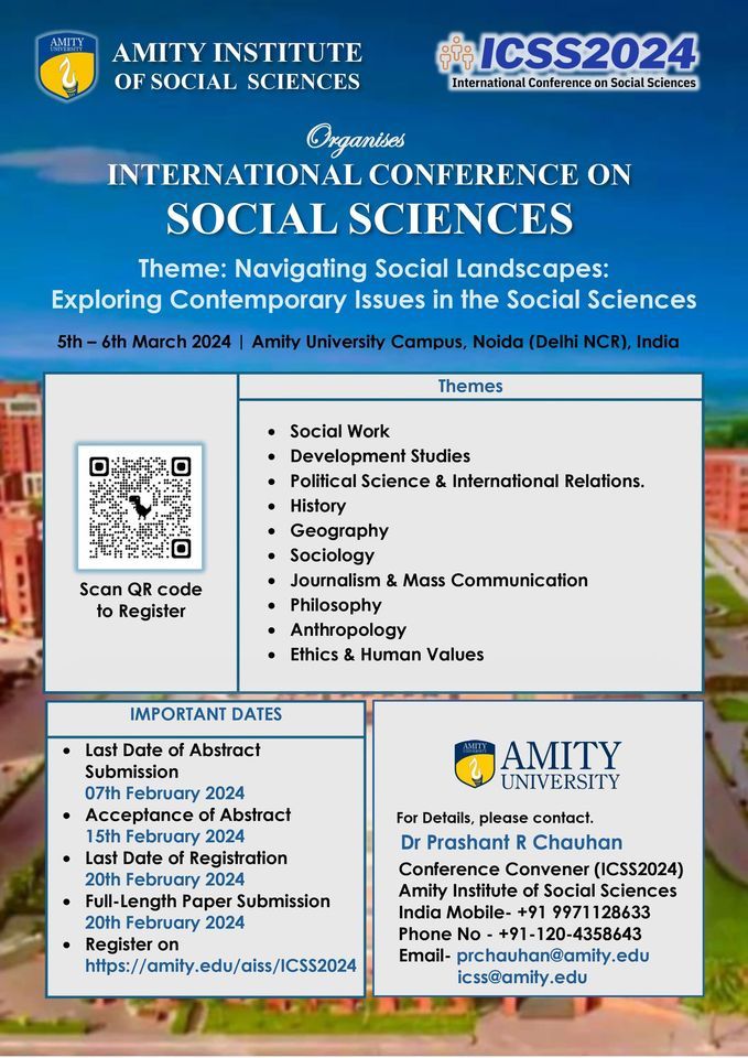 International Conference on Social Sciences 2024 #ICSS2024, AMITY ...