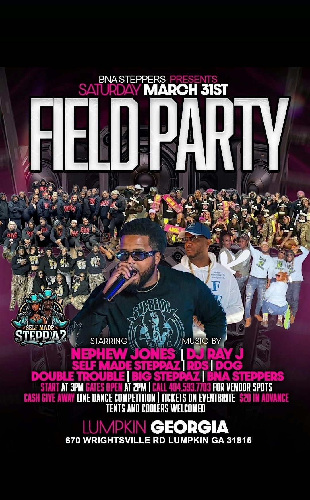 Line Dance Field Party With Live Performance by Nephew Jones, Georgia 1 ...