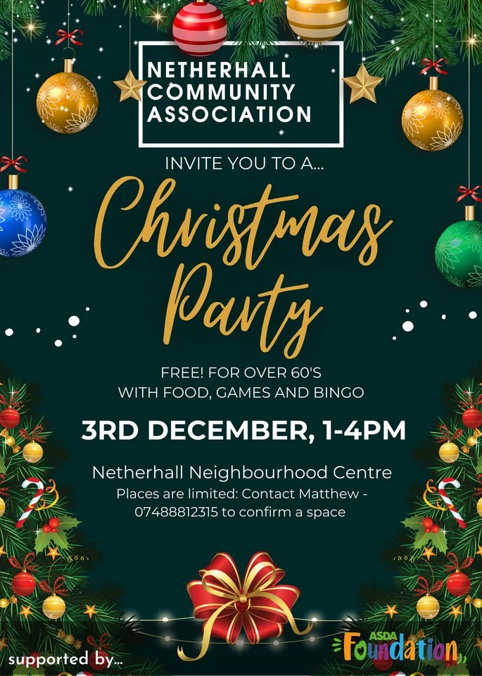 Christmas Party! For Over 60s, Netherhall Neighbourhood Centre ...