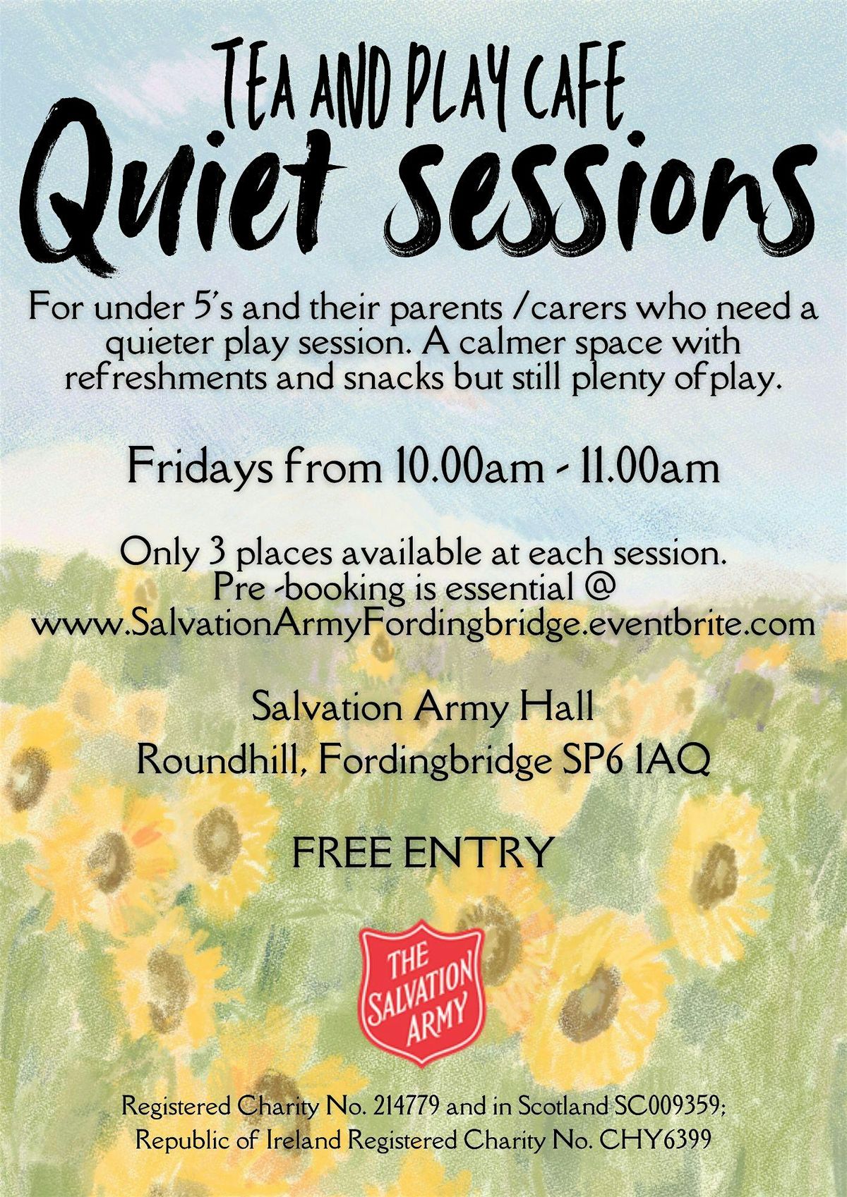 Tea & Play Cafe Quiet Session, Salvation Army Church, Fordingbridge, 9 ...