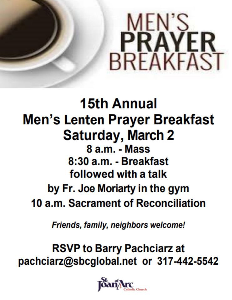 Mens Lenten Prayer Breakfast, 4217 Central Ave Indianapolis, IN, United ...