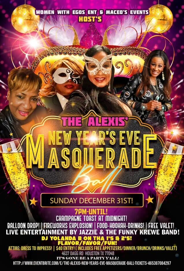 NEW YEARSS EVE MASQUERADE BALL, Maceo’s Event Venue, Brookside Village ...