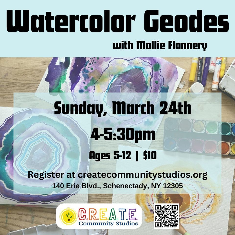Watercolor Geodes - SCH, Create Community Studios, Schenectady, March 24 2024 | AllEvents.in