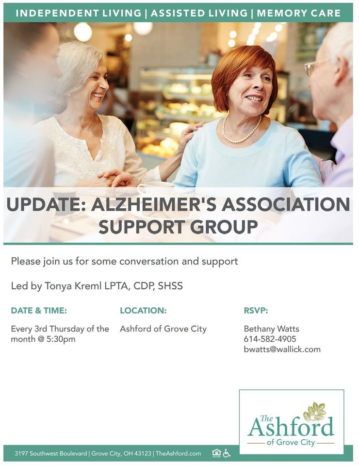 Alzheimers Support Group, The Ashford of Grove City, 18 May 2023 ...