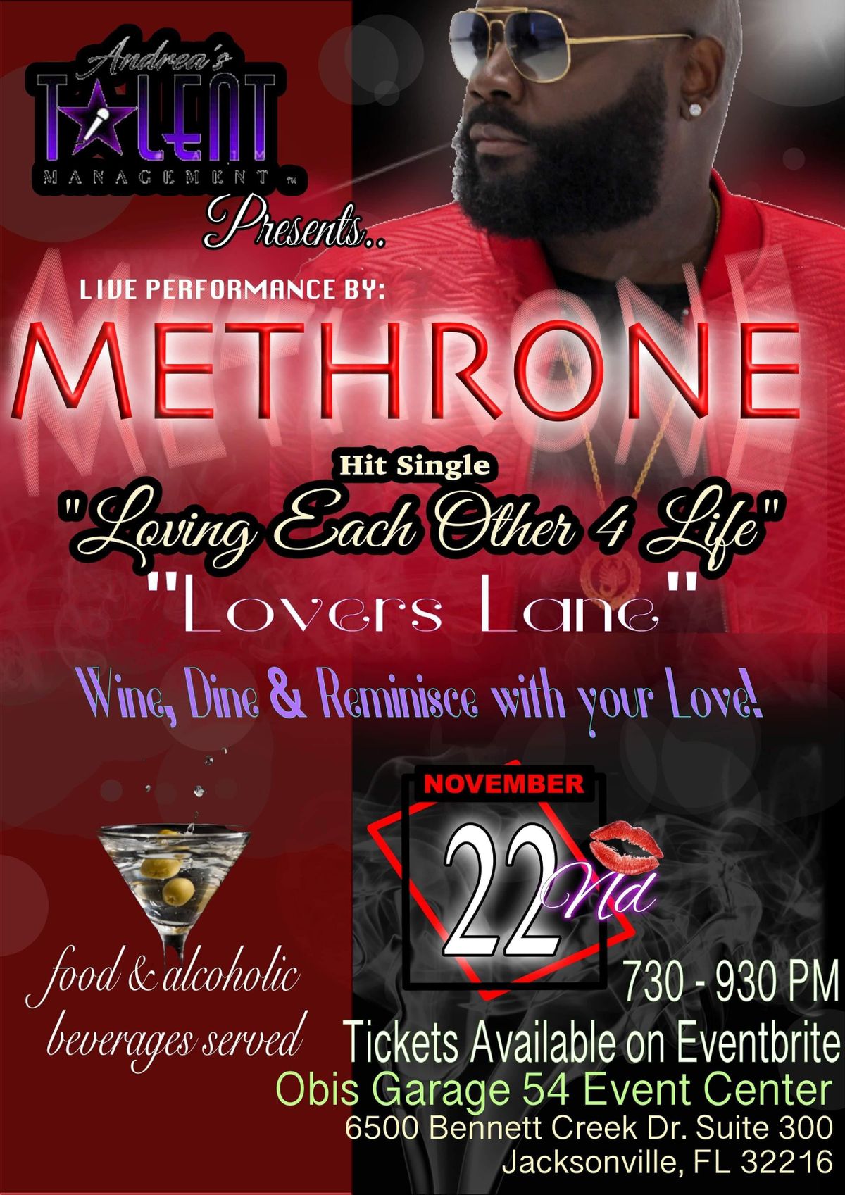 R&B Singer Methrone, Obis Garage Event Center, Jacksonville, November ...