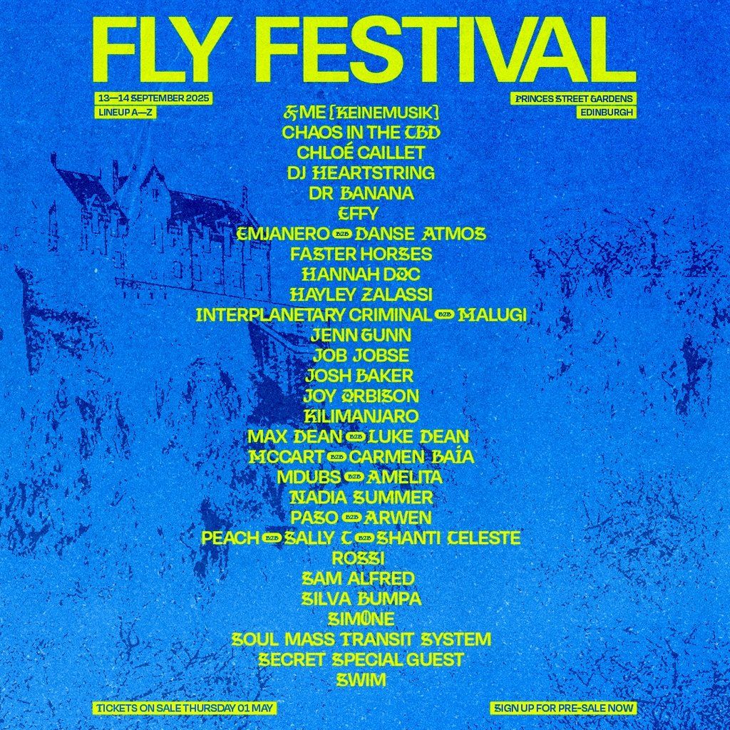 FLY Festival 2025, Ross Bandstand, Edinburgh, 13 September to 14 ...