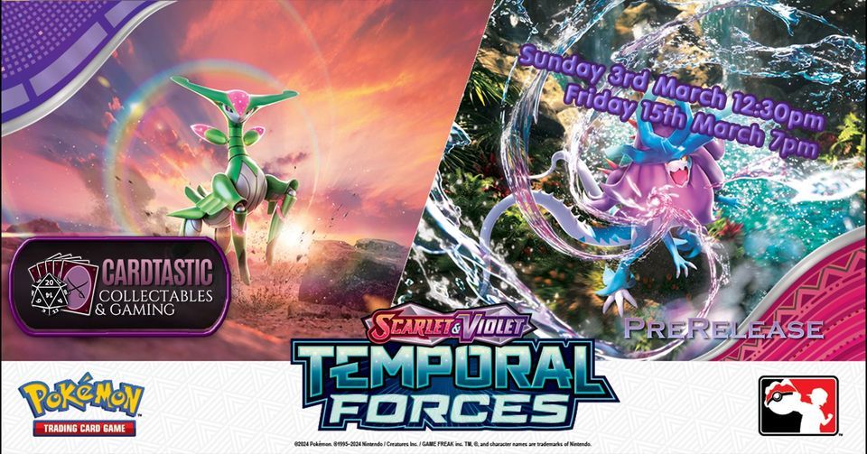 Pokemon Prerelease Temporal Forces, CardTastic Collectables and Gaming ...