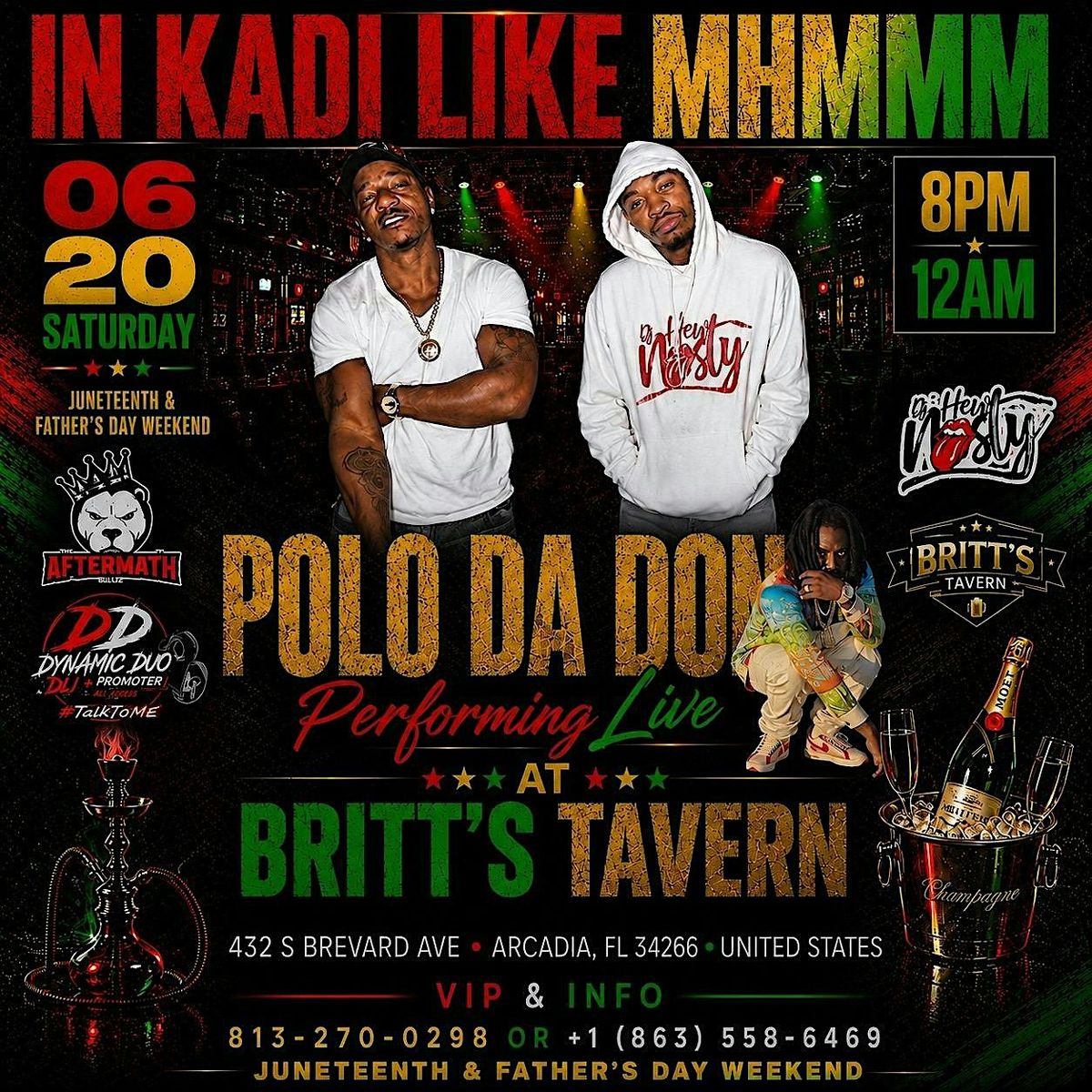 Polo Da Don Performing Fathers Day Weekend, 432 S Brevard Ave, Arcadia ...