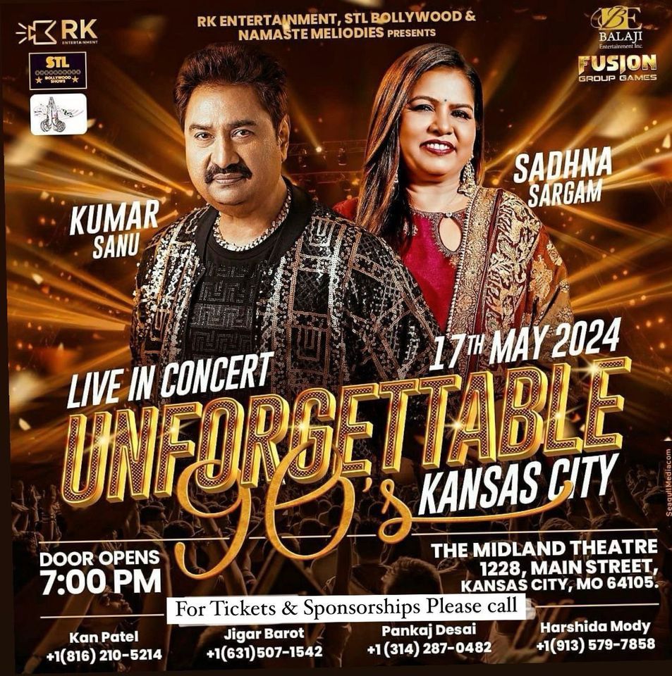 Unforgettable 90’s Bollywood concert (Kumar sanu & Sadhana Sargam) in ...